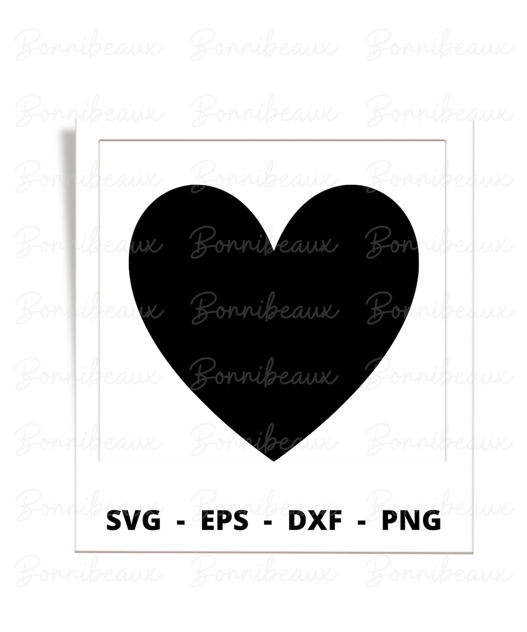 Basic Heart, Love Icon, SVG, PNG, Dxf, EPS, Instant Download, Digital ...