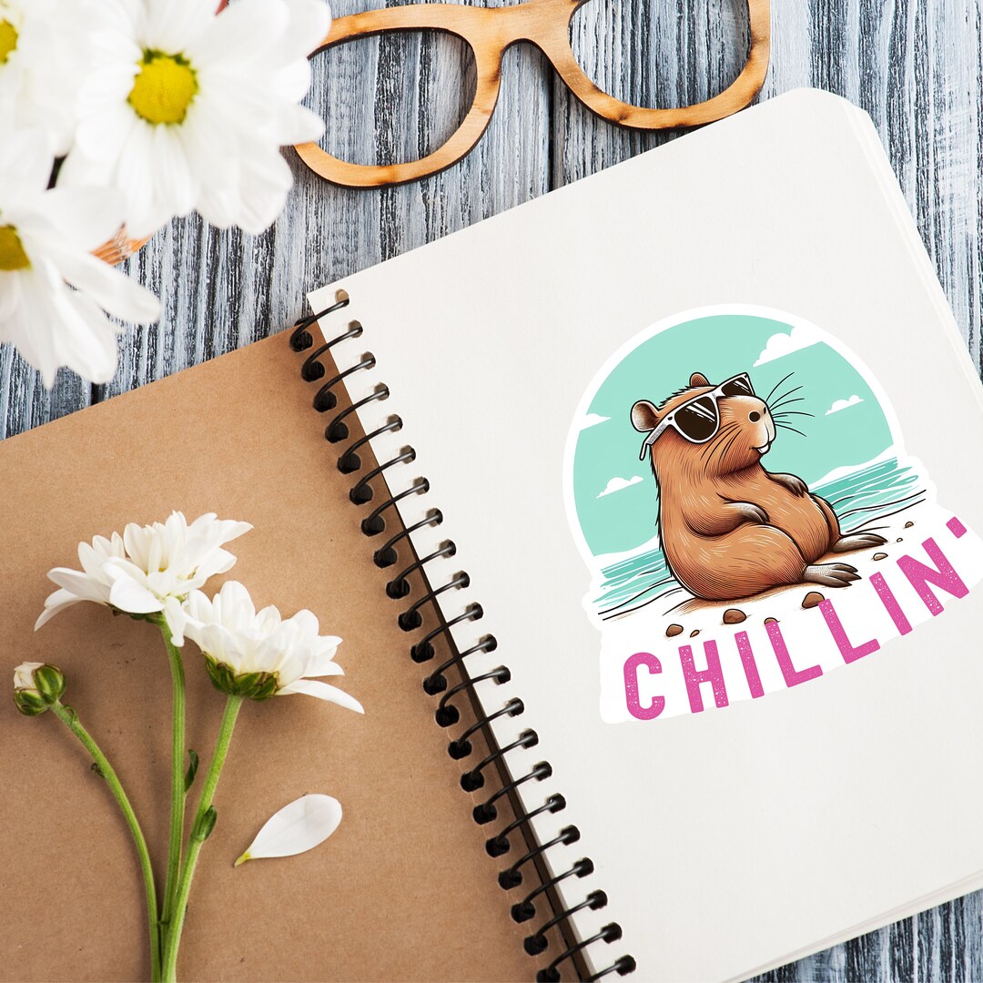 Capybara Vinyl Sticker, Bumper Sticker,matte Waterproof Sticker ...
