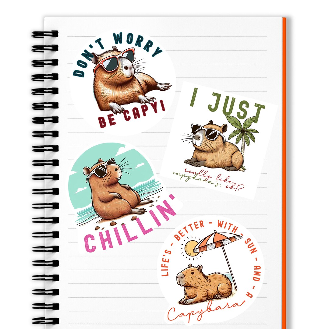 Capybara Vinyl Sticker, Bumper Sticker,matte Waterproof Sticker ...