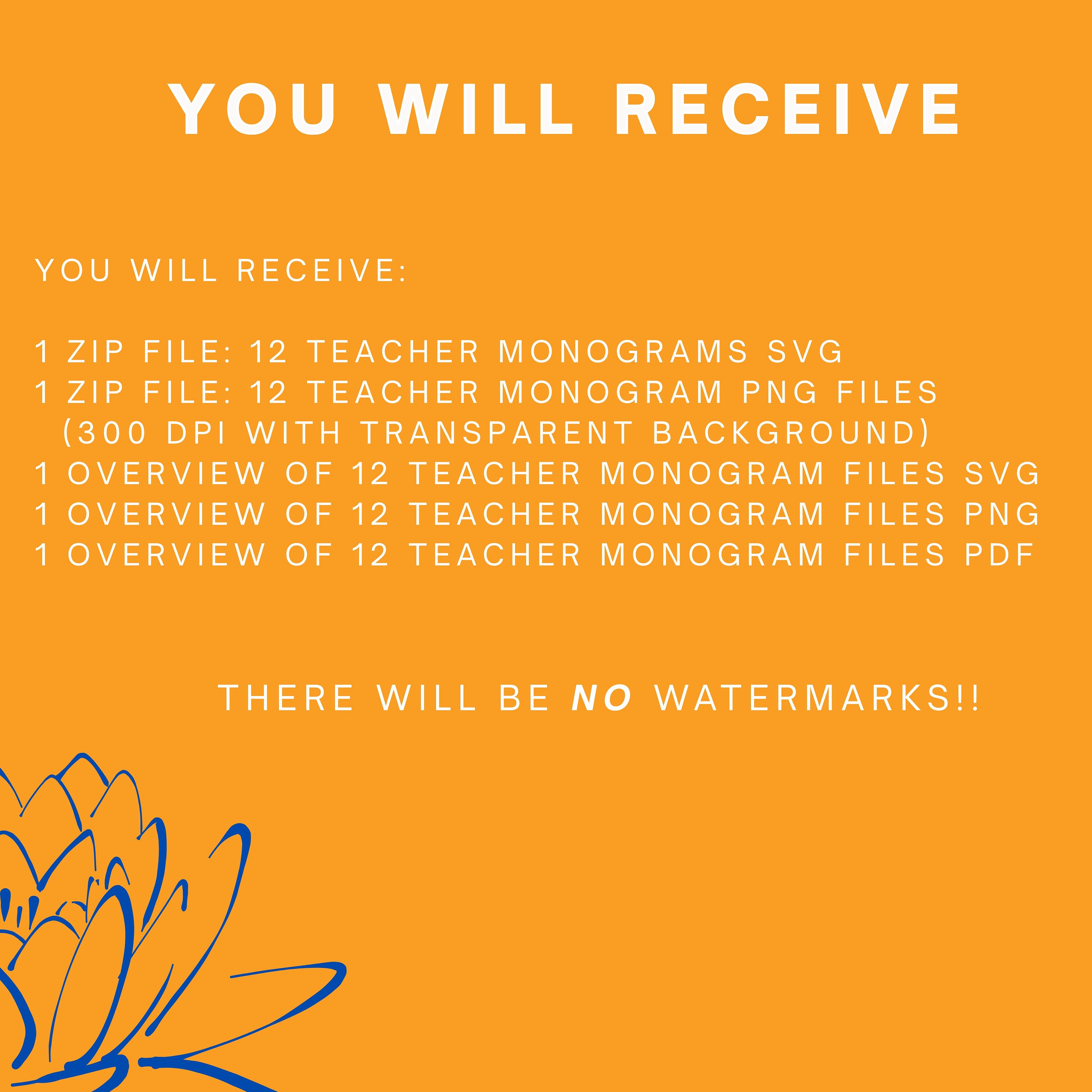 Teacher Monogram Svg Back to School Svg Educator Png - Etsy