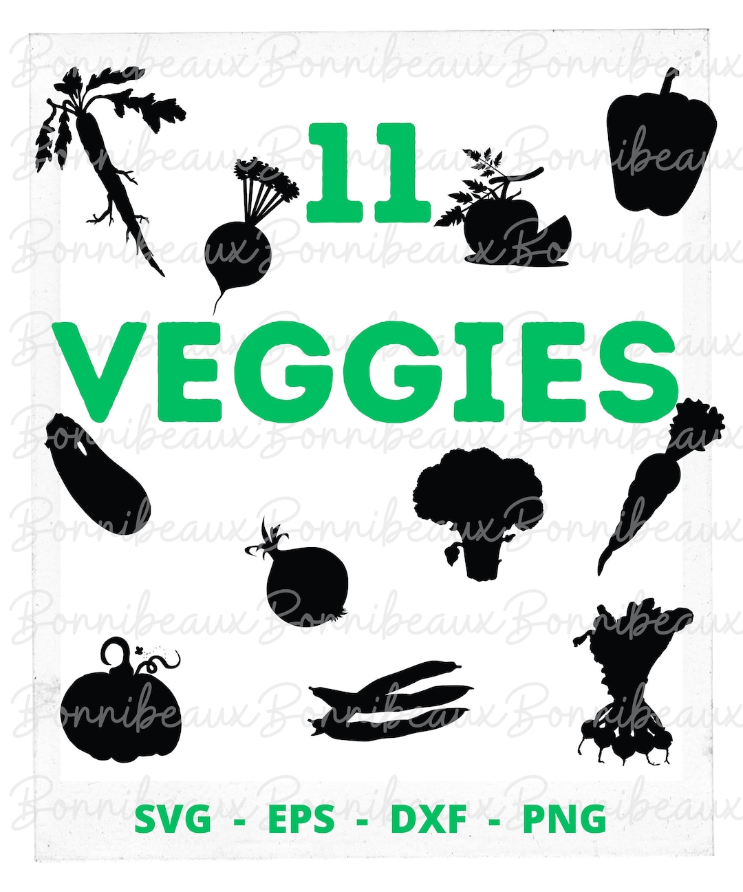 Bundle Vegetables, SVG, PNG, Dxf, EPS, Instant Download, Digital ...