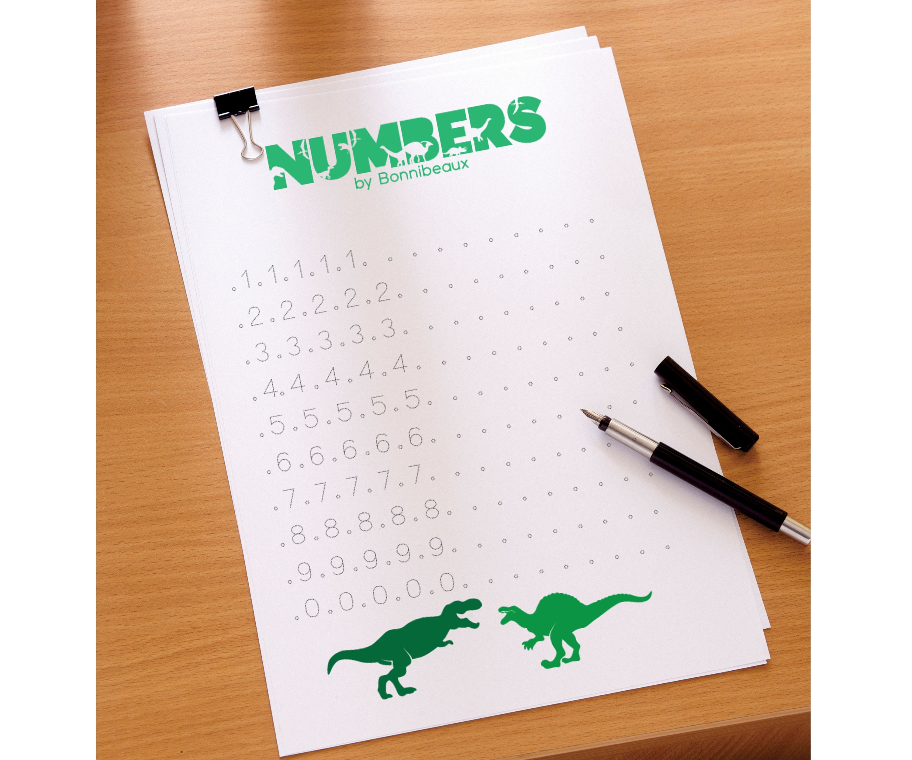 Printable Handwriting Practice, Dinosaur Clipart, Bundle to Improve ...
