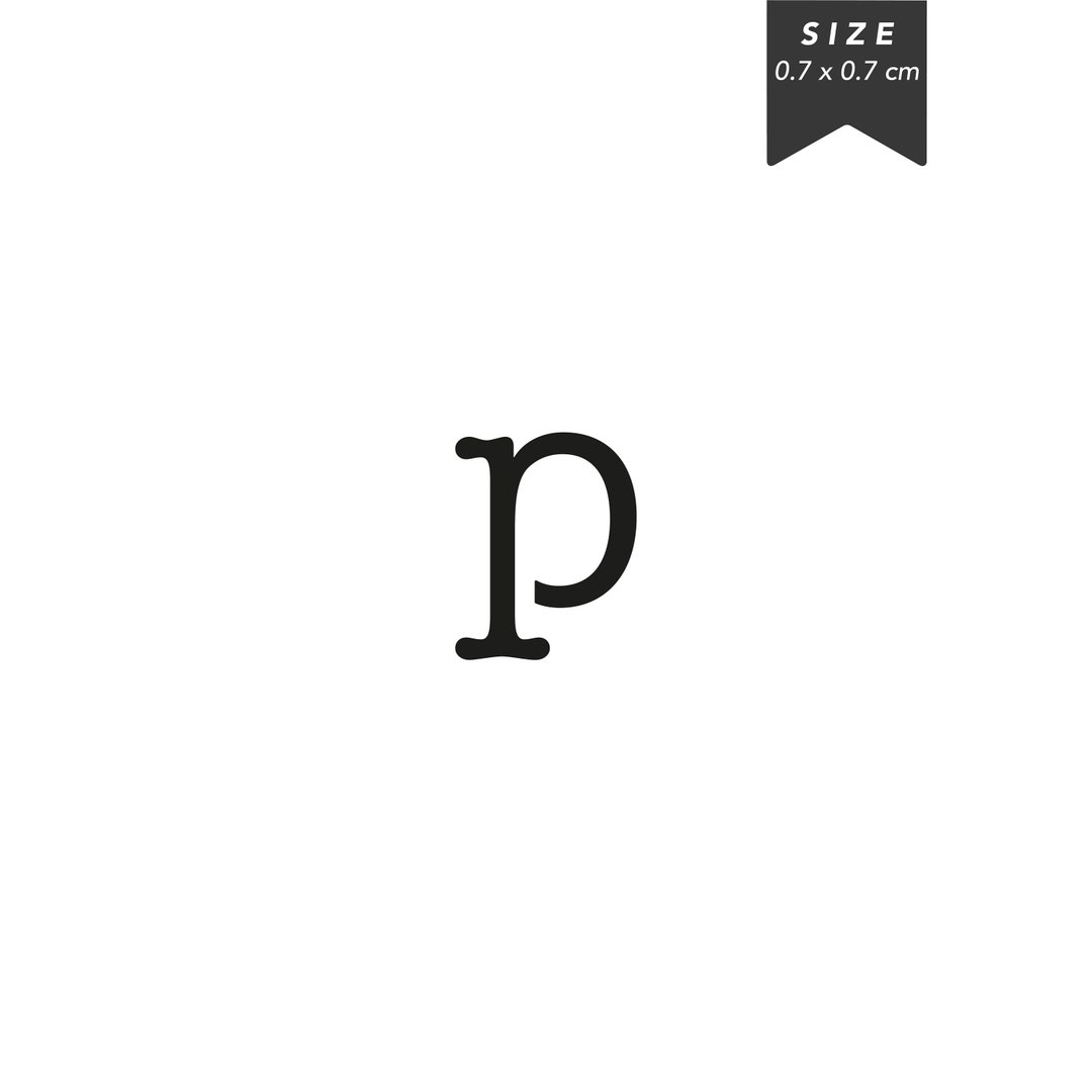 P - Lower Case Letter - Natural Temporary Tattoo | 2-week Tattoo | Semi ...