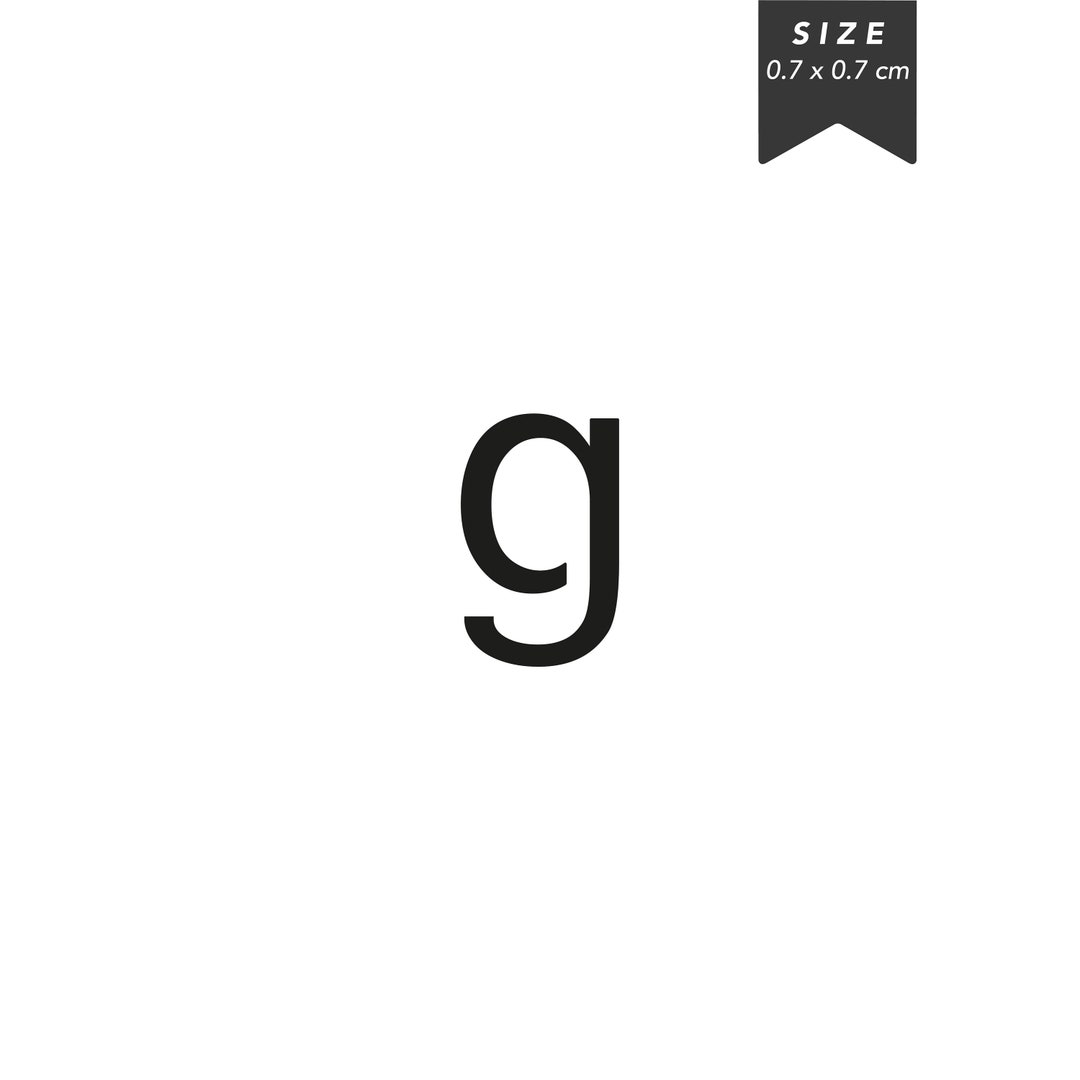 G - Lower Case Letter - Natural Temporary Tattoo | 2-week Tattoo | Semi ...