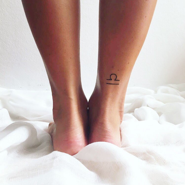 Girly Libra Symbol Tattoo