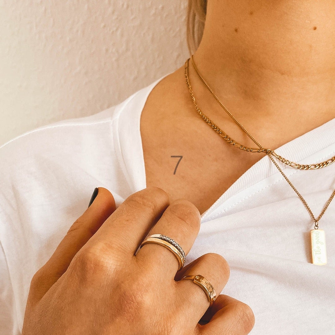 Seven - Natural Temporary Tattoo | 2-week Tattoo | Semi-permanent ...