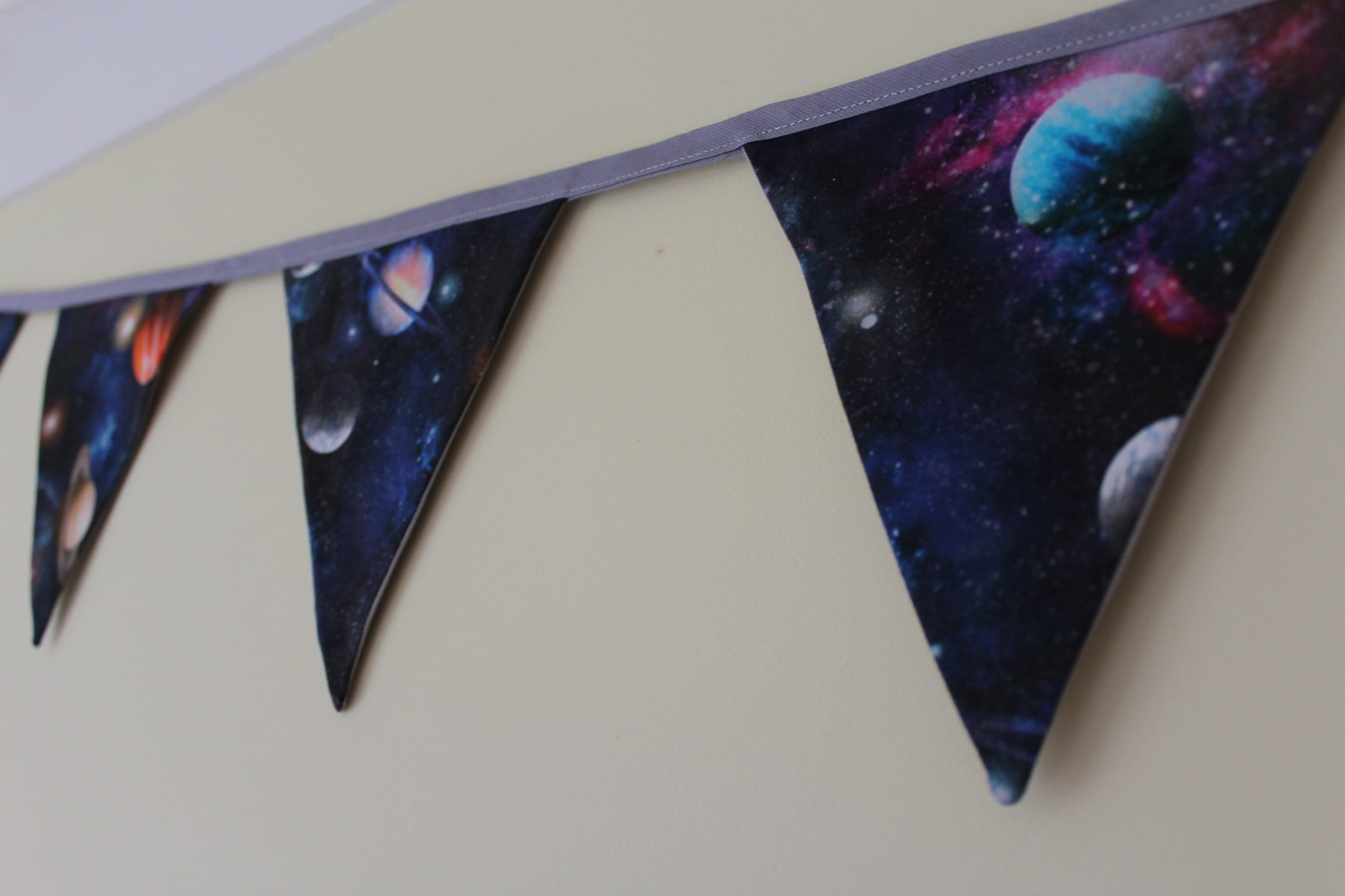 Planets Fabric Bunting, Handmade Planets Bunting, Solar System Bunting, Space Party Bunting - Etsy