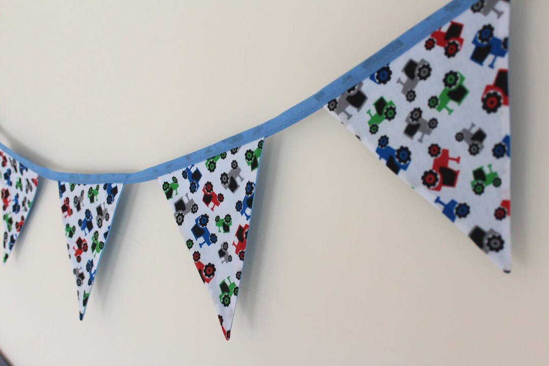 Tractor Bunting, Boy's Bedroom Decor, Vehicle Bunting, Farmyard Bunting ...