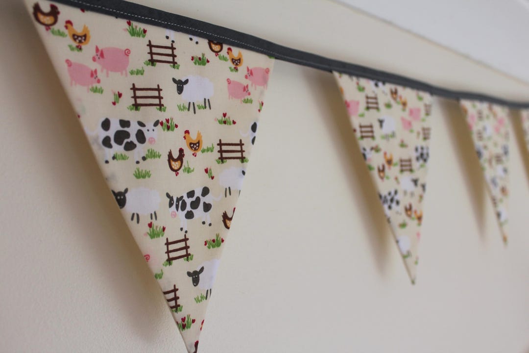 Farm Animal Bunting: Neutral Nursery Decor, Farm Theme Party - Etsy