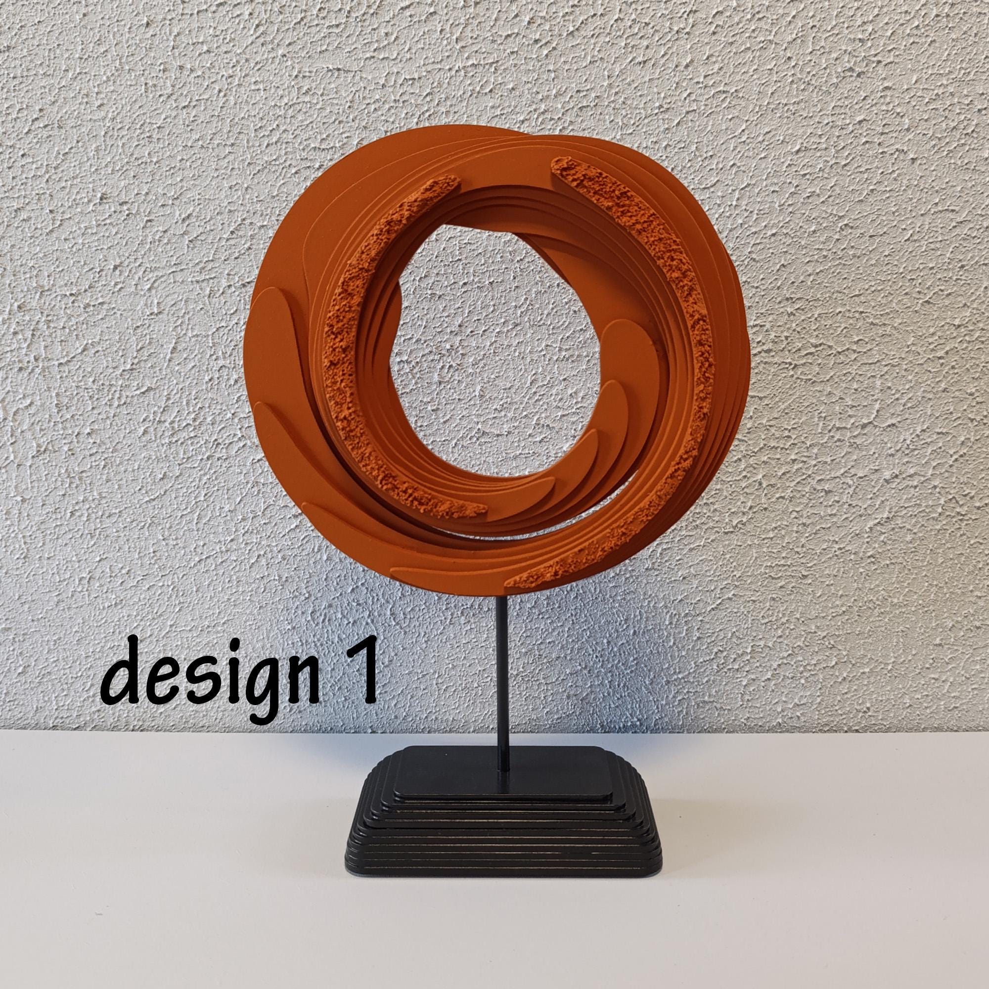 Parabolic Parametric Wooden Sculpture With Concrete Texture | Modern ...