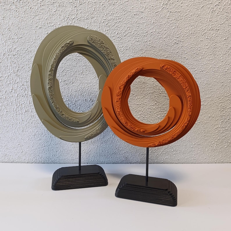 Parabolic Parametric Wooden Sculpture With Concrete Texture | Modern ...