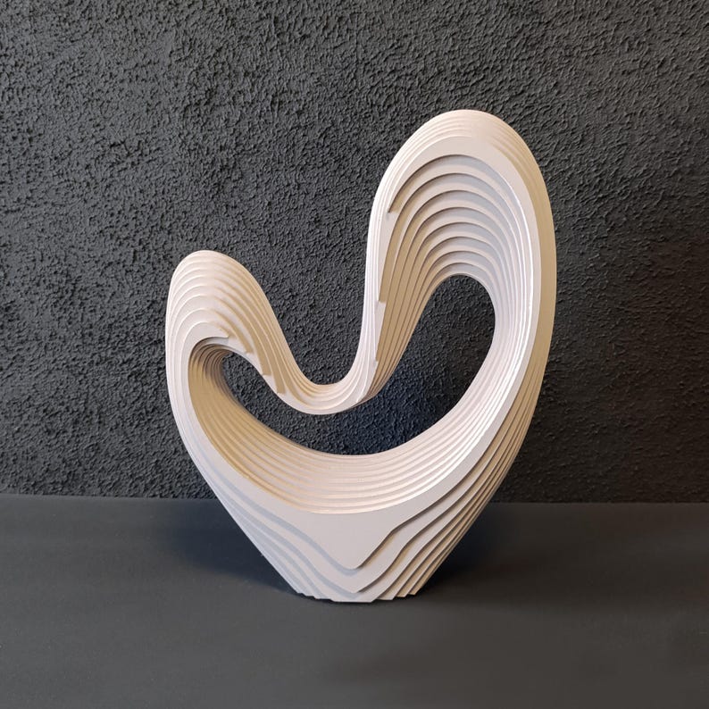 Modern Abstract Layered Sculpture - Minimalist 3D Wall Art - Unique ...