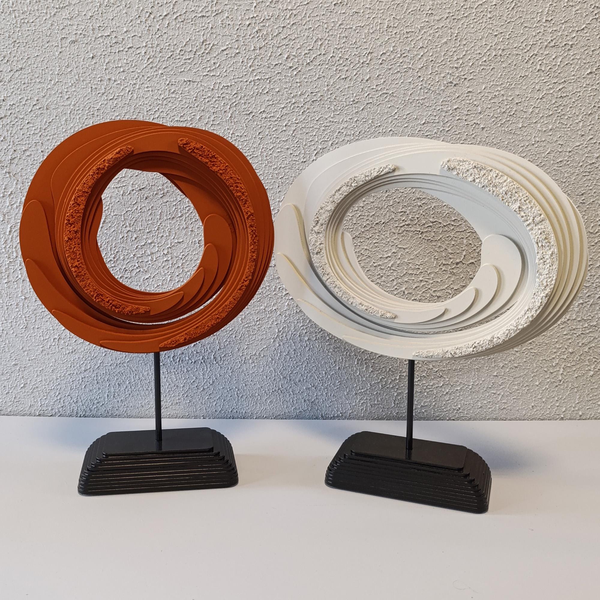 Parabolic Parametric Wooden Sculpture With Concrete Texture | Modern ...