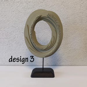 Handmade Parabolic Wood Sculpture: Terracotta Concrete Texture, Modern ...