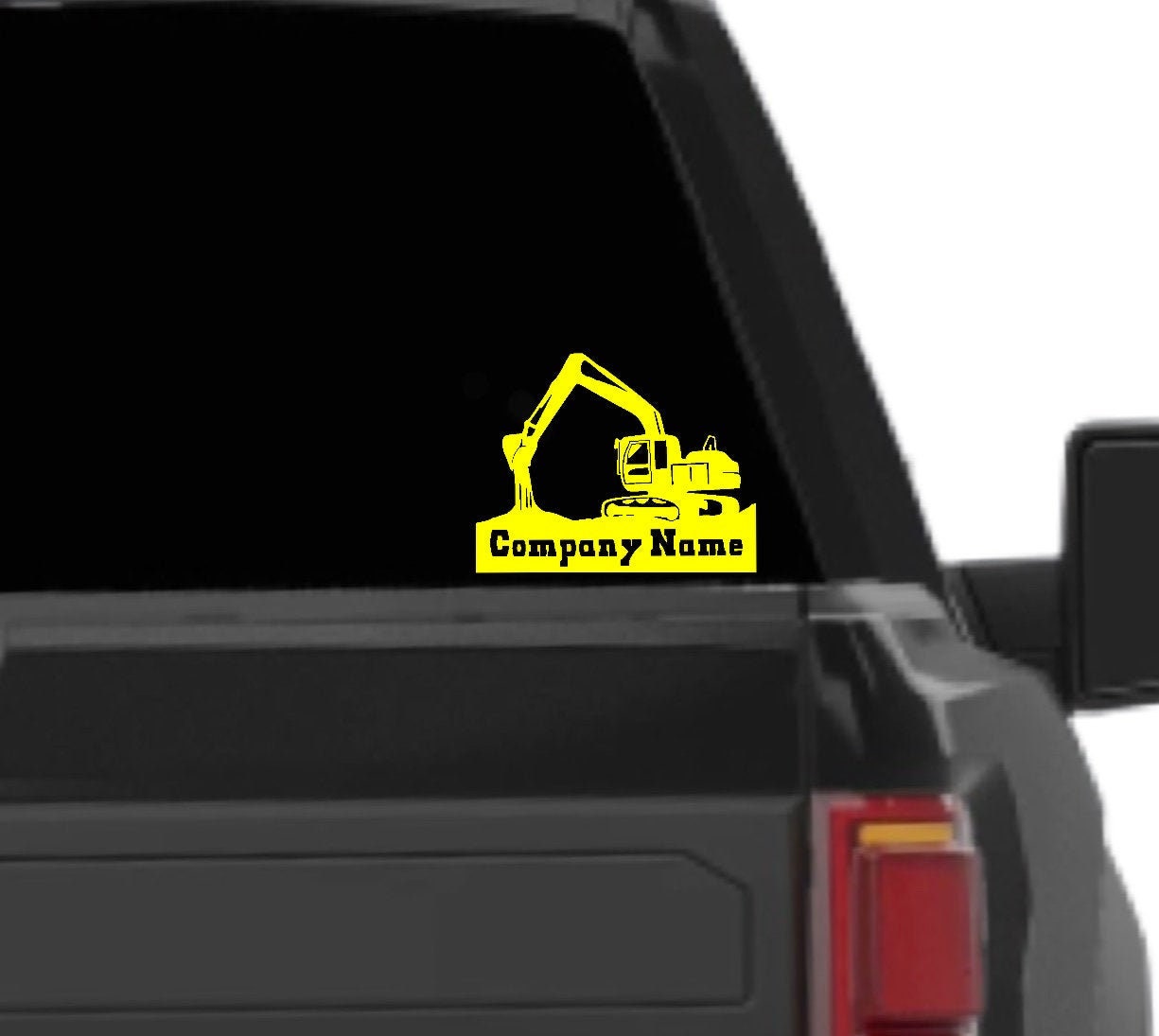 Personalized Excavator Heavy Equipment Vinyl Decal Sticker | Etsy