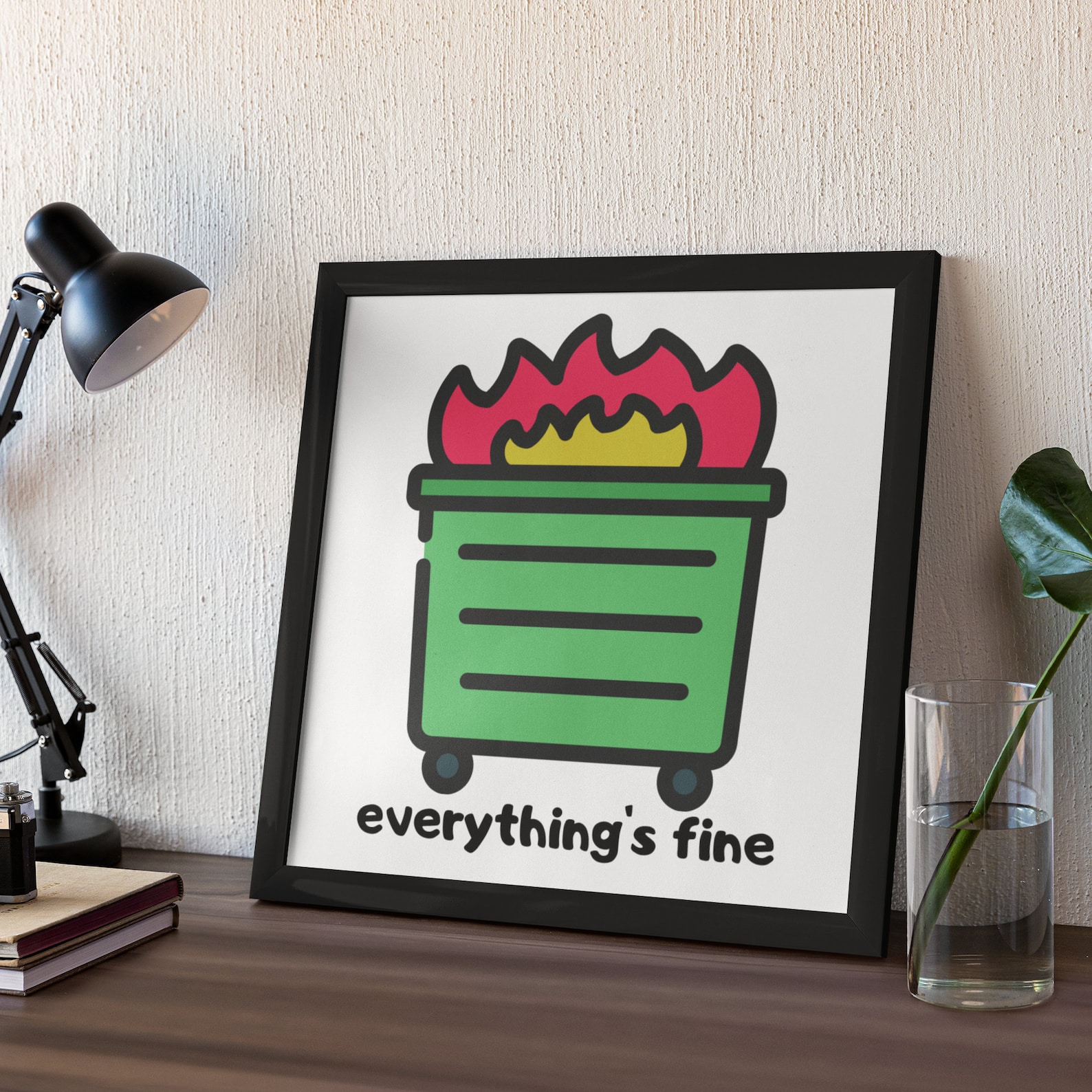 Dumpster Fire - Everything is Fine - SVG and PNG, Printable Digital ...