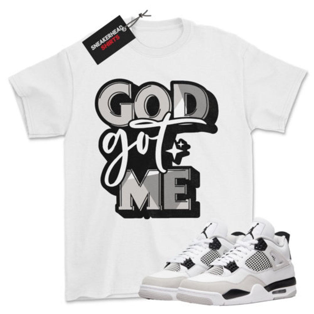Shirt to Match Jordan 4 Retro Military Black White DH6927-111 Matching ...