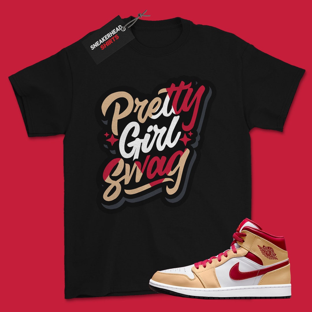 Swag, Jordan 1 Mid Light Curry Cardinal Red Beige 554724-201 Matching ...