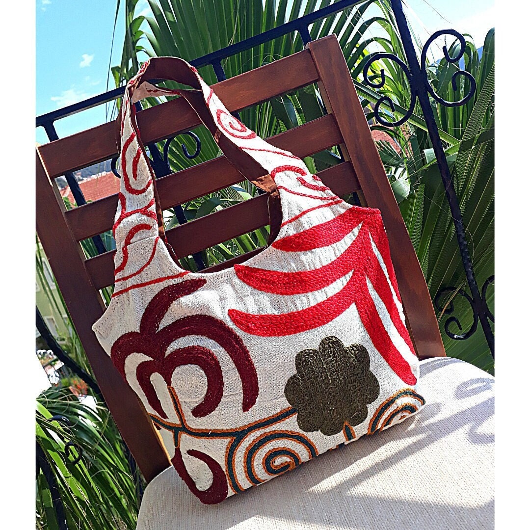 Embroidered Boho Bag Mini Boho Bag White Boho Shoulder Bag - Etsy