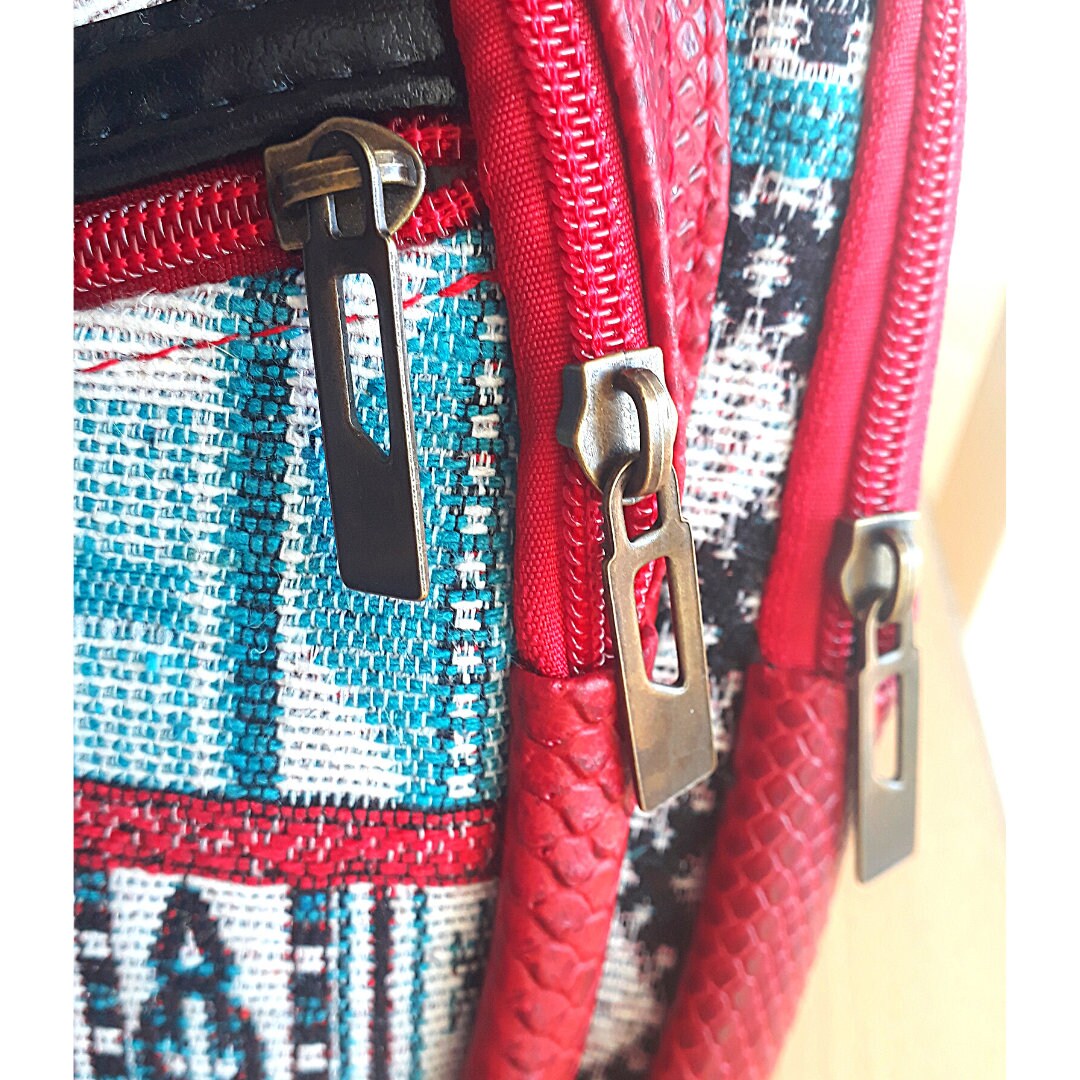 Mini Red Boho Backpack, Vegan Backpack, Hippie Backpack, Women's ...