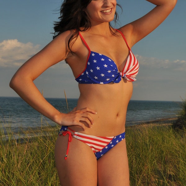 American Flag Bikini - Etsy