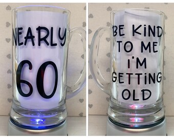 Small Glass Tankard Square Brick Design 225ml - Etsy UK