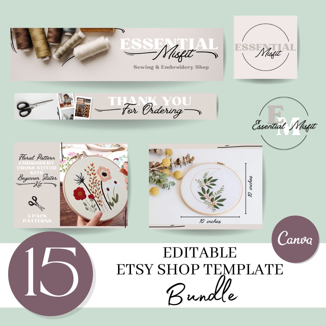 Etsy Shop Banner Template, Etsy Shop Bundle Kit, Etsy Shop Starter Kit ...