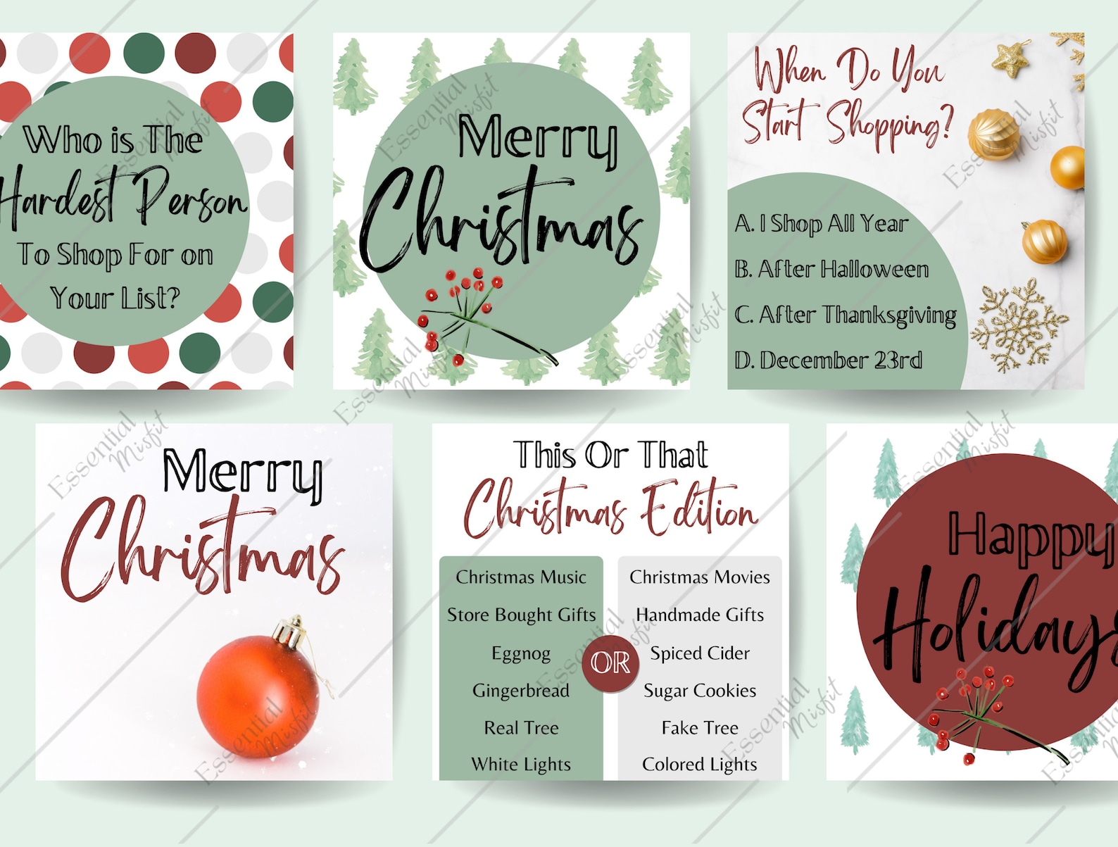 Christmas Engagement Social Media Posts, Christmas Social Media ...