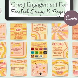 Facebook Group Engagement Posts: Canva Templates (PDF) - Etsy