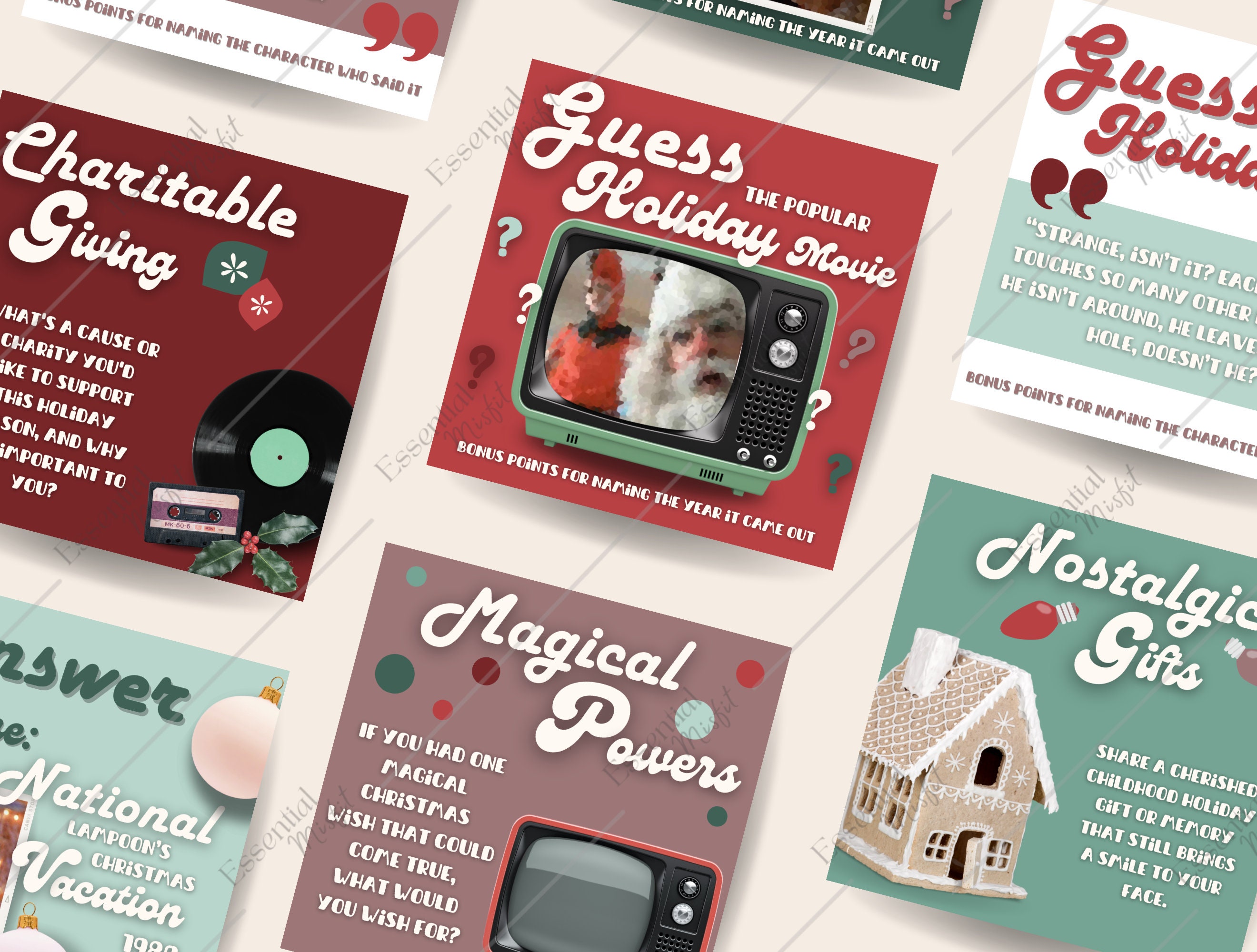 Christmas Social Media Templates, Ready-made Social Media Posts ...