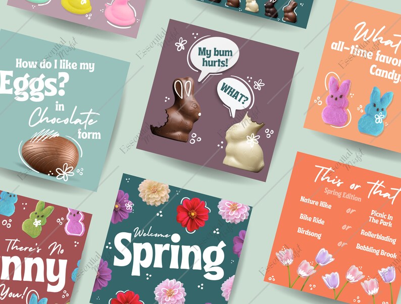 Easter Social Media Template, Spring Social Media Posts, Ready Made ...