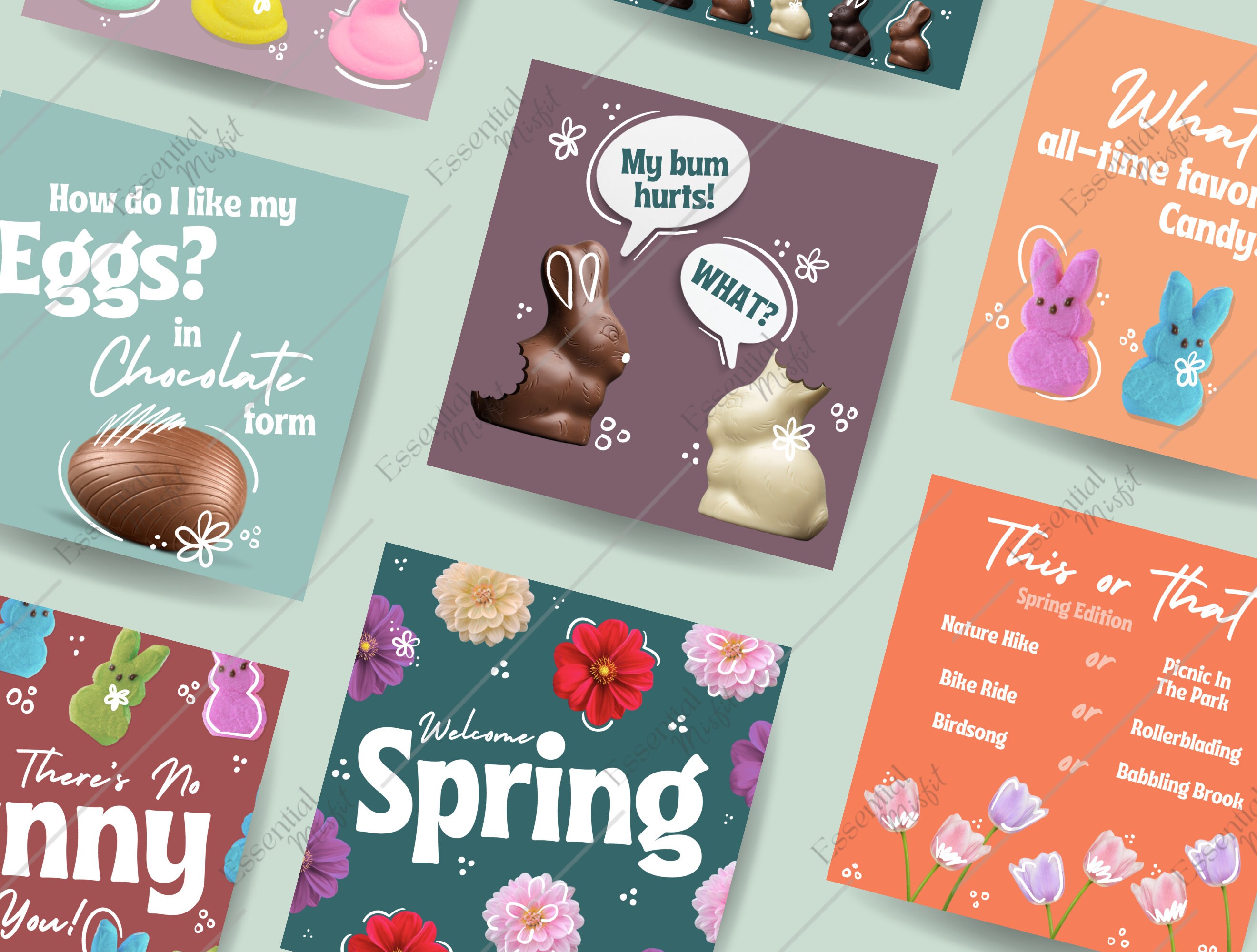 Easter Social Media Template, Spring Social Media Posts, Ready Made ...