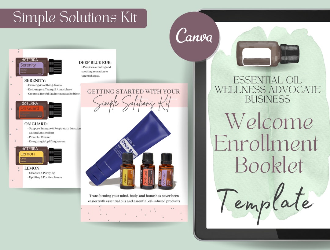Doterra Simple Solutions Welcome Enrollment Booklet Doterra - Etsy