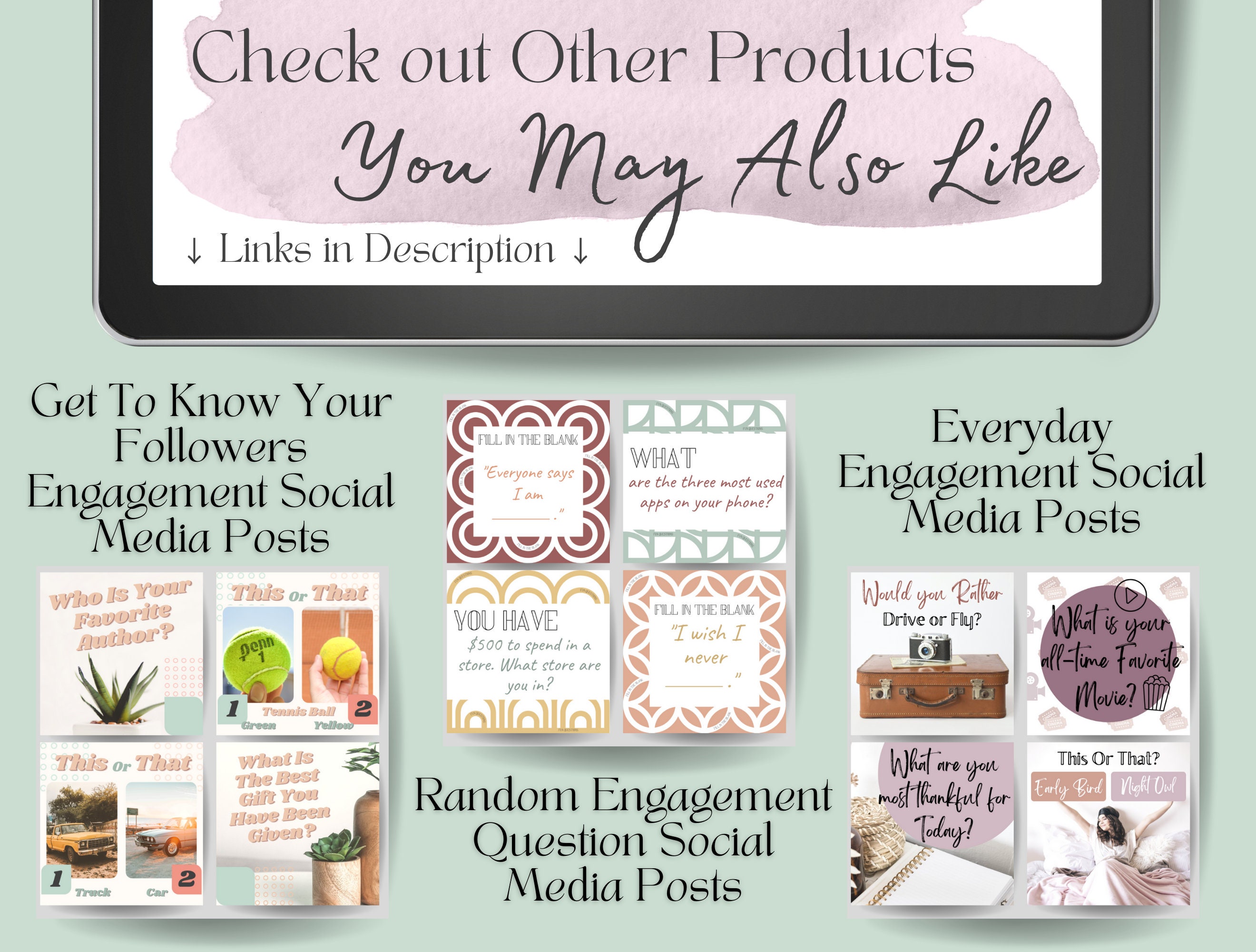 Home Decor & Real Estate Social Media Engagement Posts (canva) - Etsy