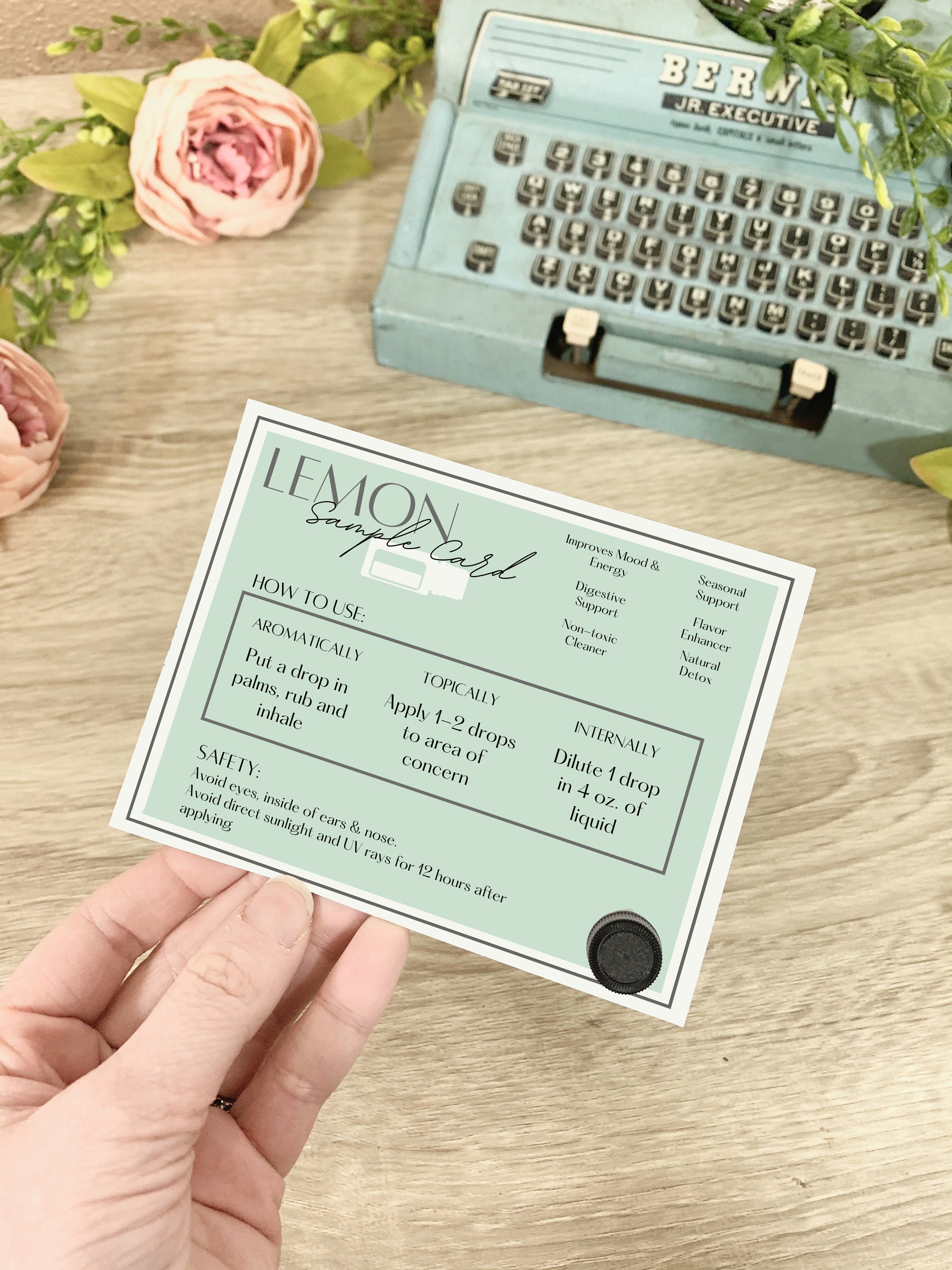 Doterra Printable Sample Cards Doterra Editable Oil Sample - Etsy