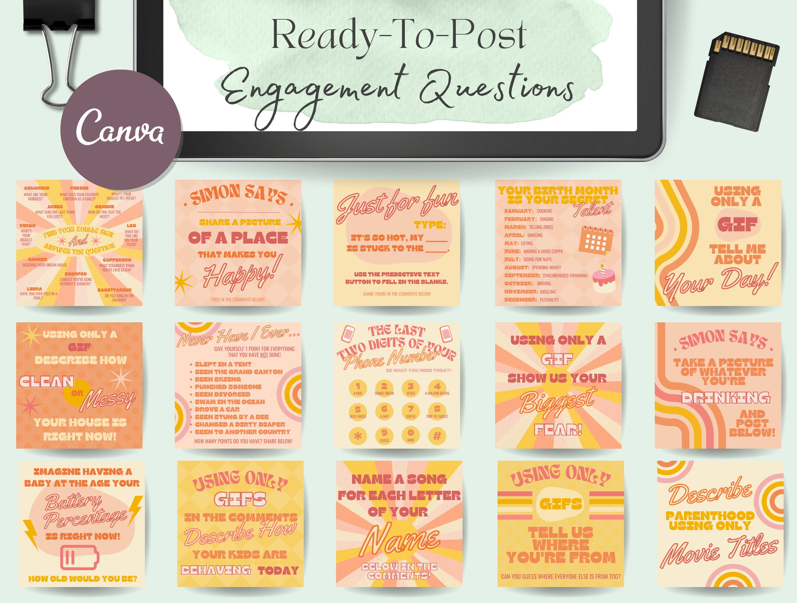 Facebook Group Engagement Posts: Canva Templates (PDF) - Etsy