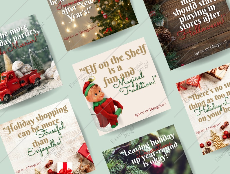 Christmas Ready to Post Social Media Posts, Christmas Engagement Social ...