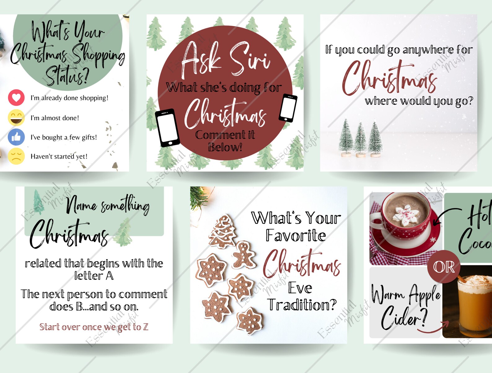 Christmas Engagement Social Media Posts, Christmas Social Media ...