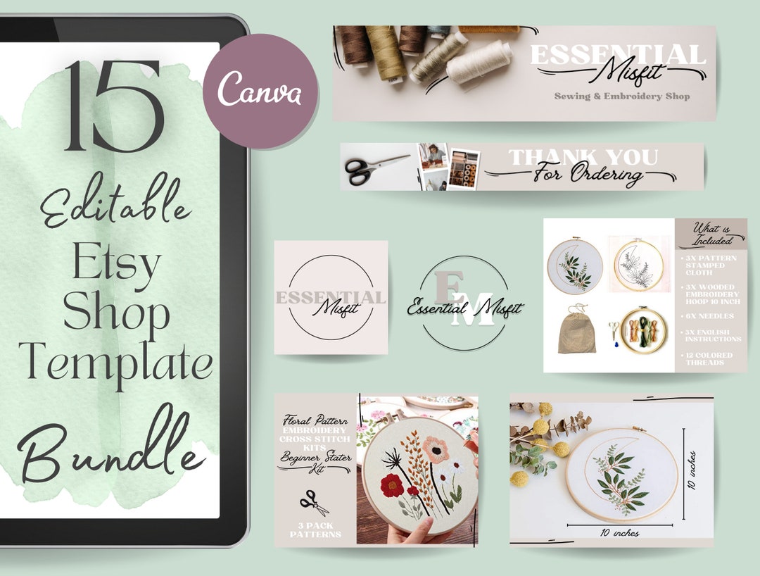 Etsy Shop Banner Template Etsy Shop Bundle Kit Etsy Shop - Etsy