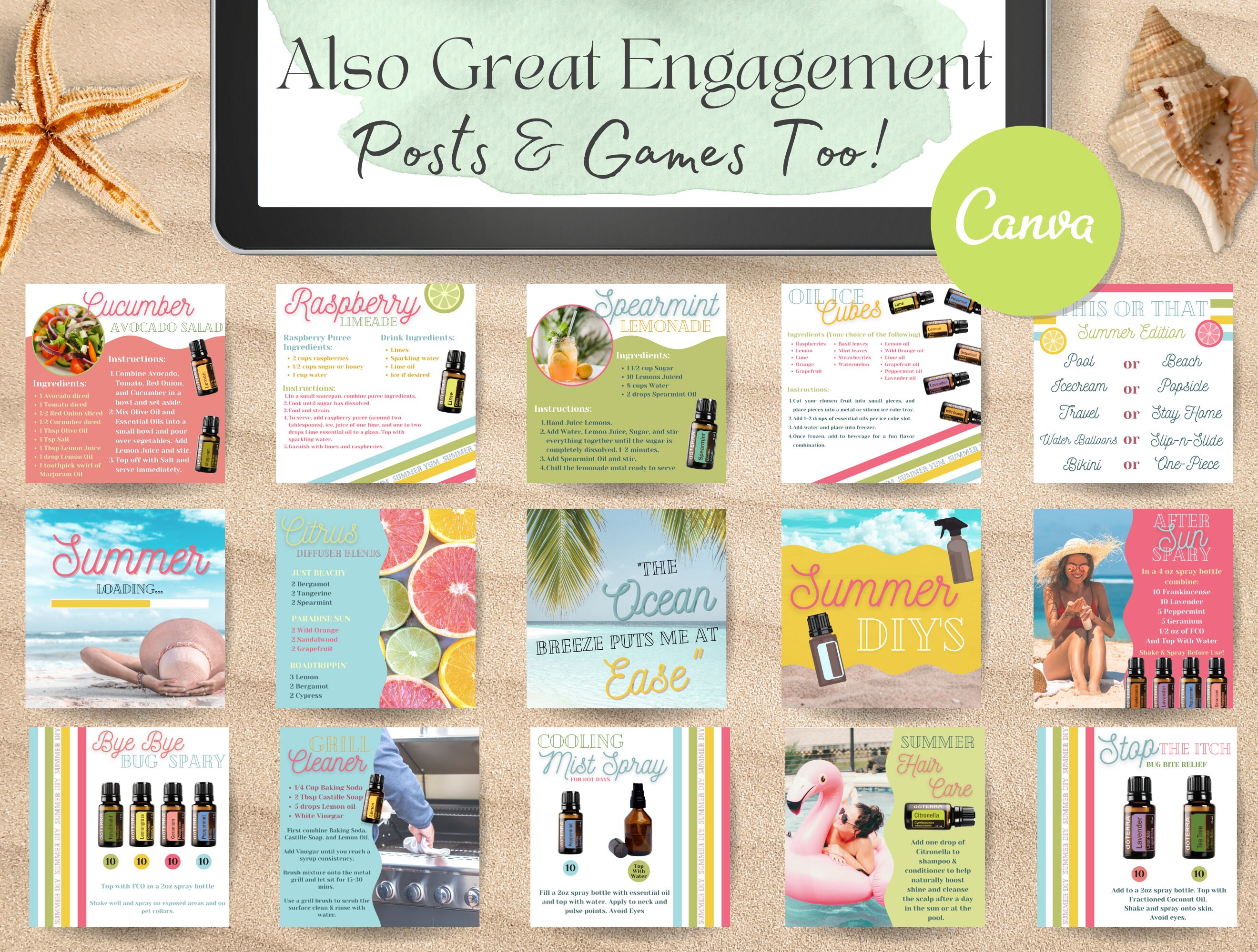 Summer Social Media Posts, Essential Oil Social Media Posts, Doterra ...