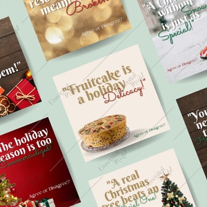 Christmas Ready to Post Social Media Posts, Christmas Engagement Social ...