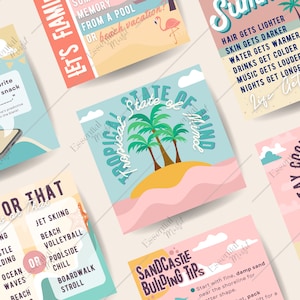 Summertime Social Media Posts, Beach Themed Social Media Templates ...