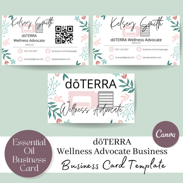 Essential Oil Business Card Template - Etsy