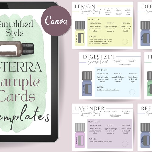 Essential Oil Sample Cards - Etsy