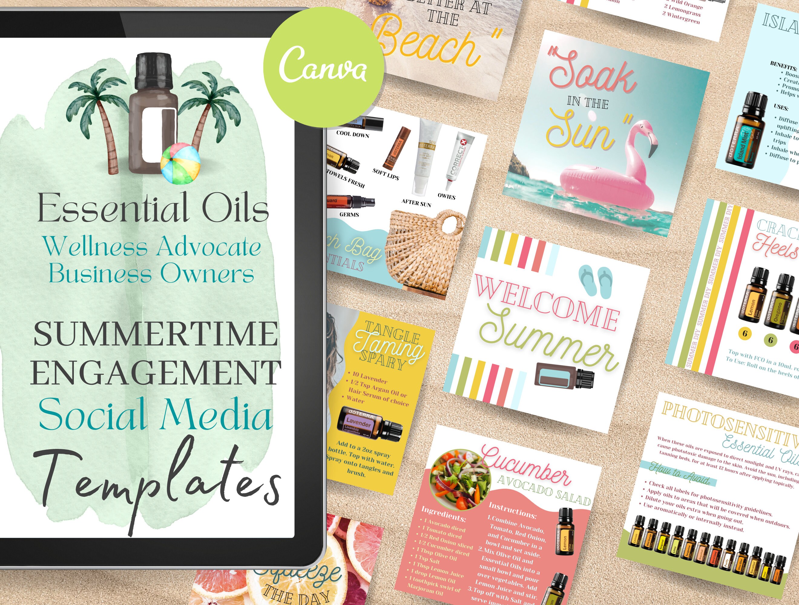 Summer Social Media Posts Essential Oil Social Media Posts - Etsy