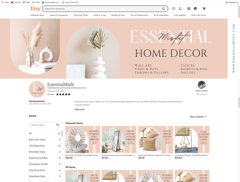 Etsy Shop Template Set, Etsy Shop Banner Template, Etsy Shop Templates ...
