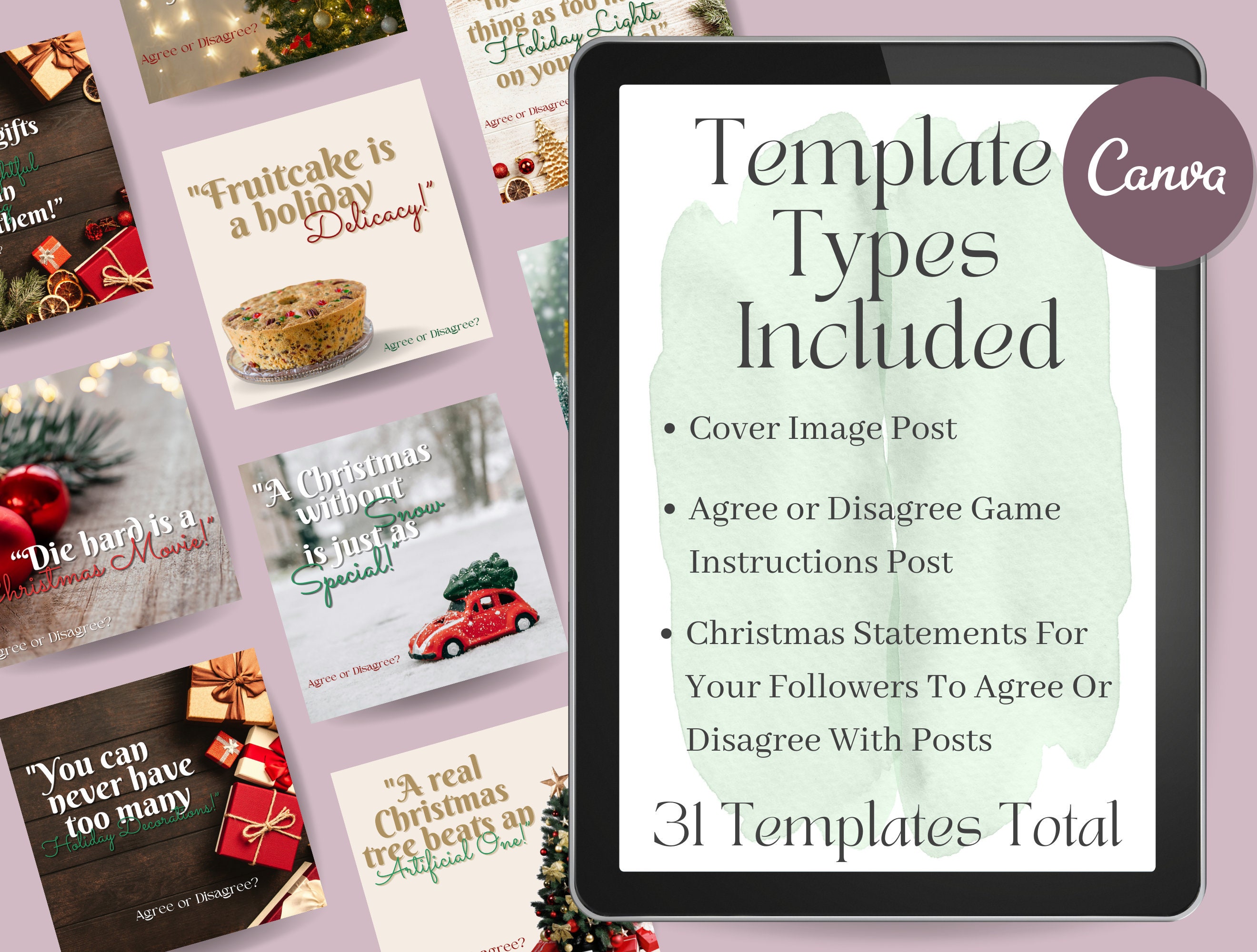 Christmas Ready to Post Social Media Posts, Christmas Engagement Social ...