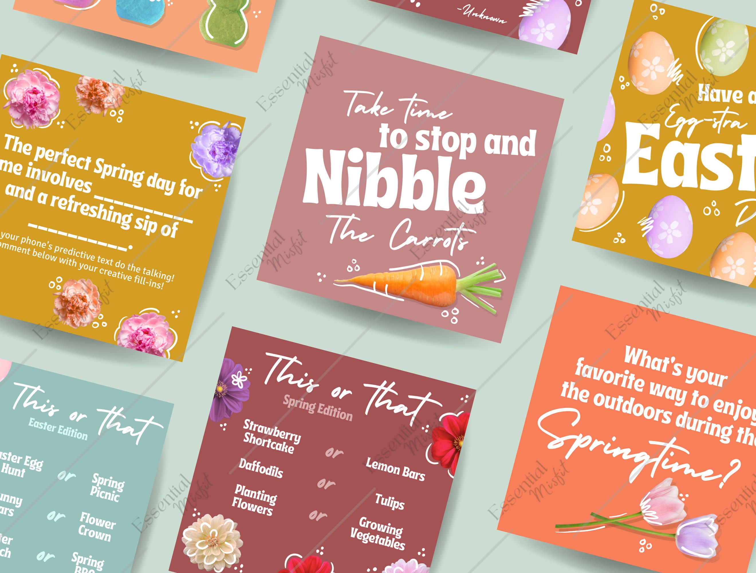 Easter Social Media Template, Spring Social Media Posts, Ready Made ...