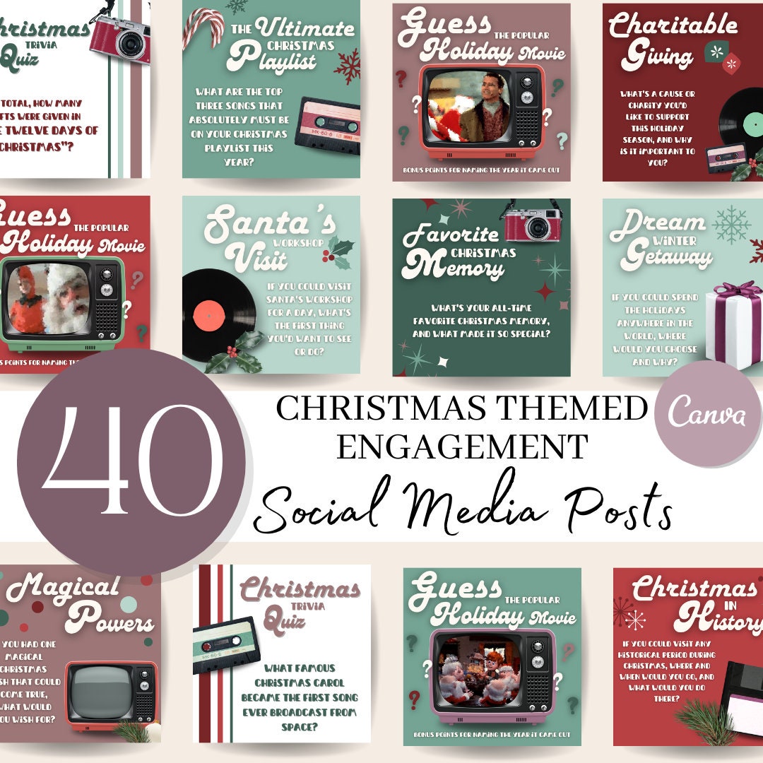 Christmas Social Media Templates, Ready-made Social Media Posts ...