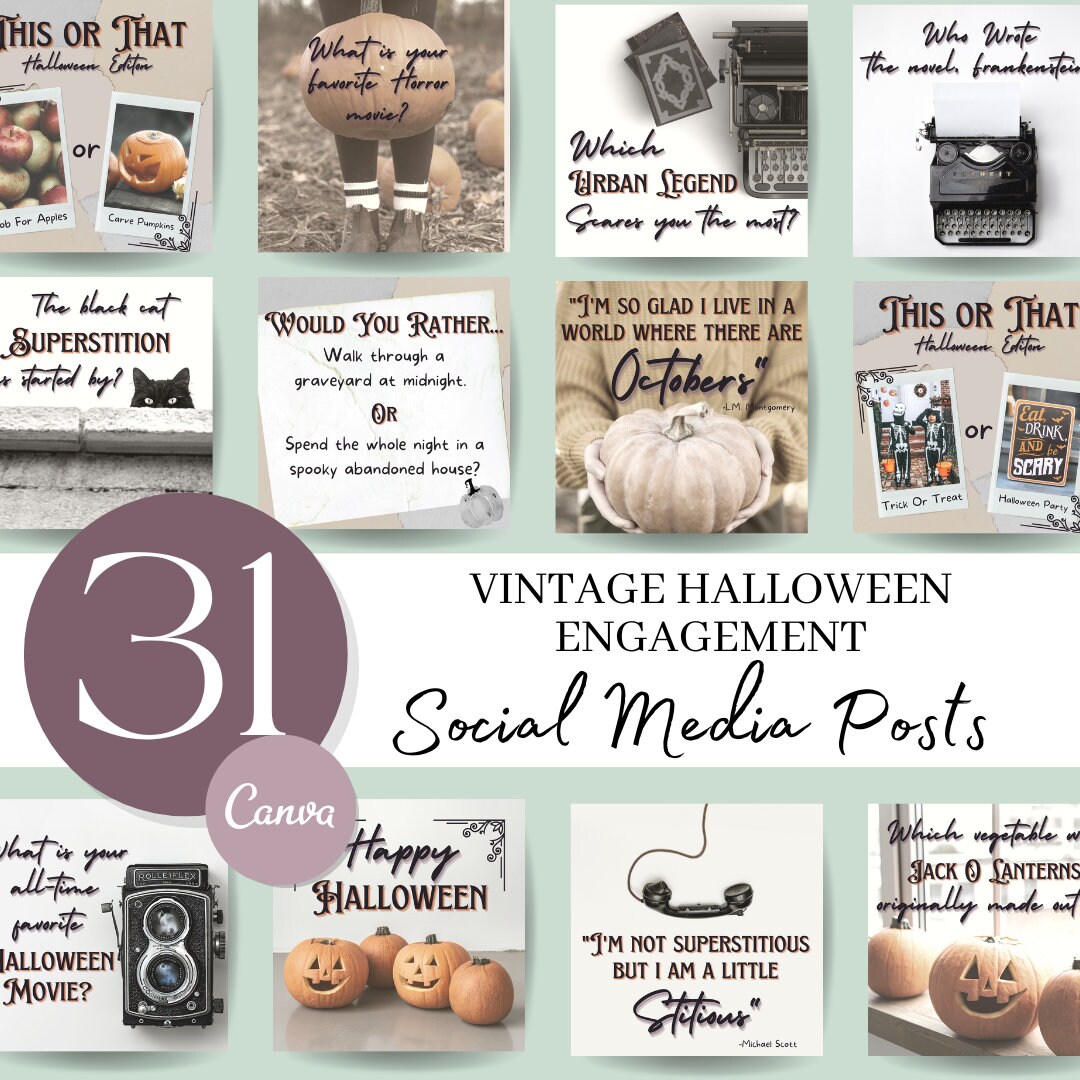 Halloween Social Media Posts, Halloween Instagram Engagement Posts ...